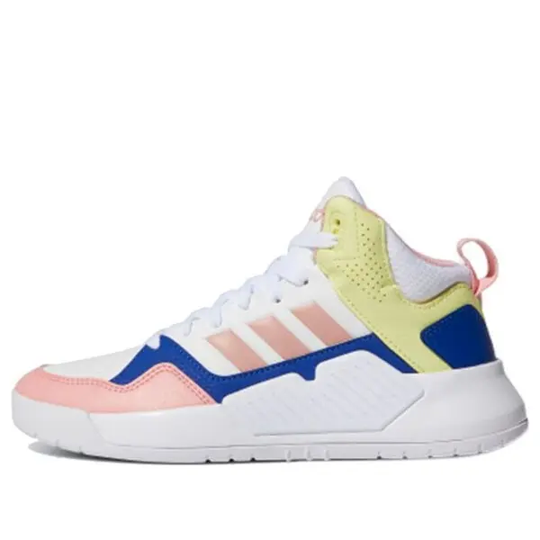 Adidas Neo Play9tis 2.0 High Top Sneakers - White/pink/blue