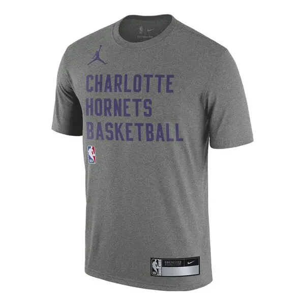 JORDAN X Nba Charlotte Hornets Logo T-shirt 'grey