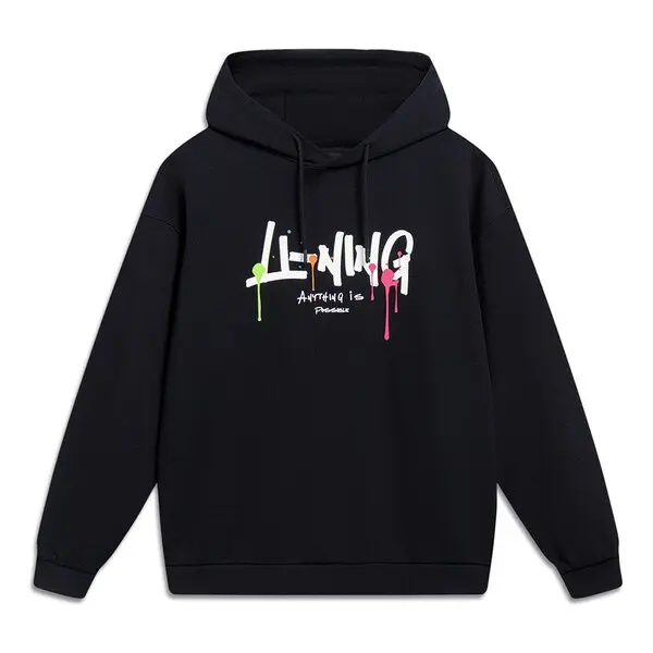 LI-NING Anything Is Possible Graphic Hoodie - Black/multi-color