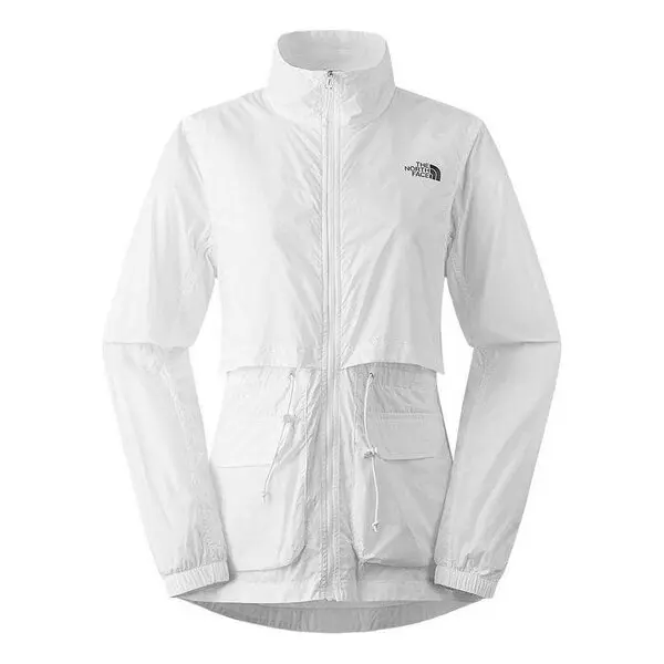The North Face Phlego Windbreaker Jacket - White/black
