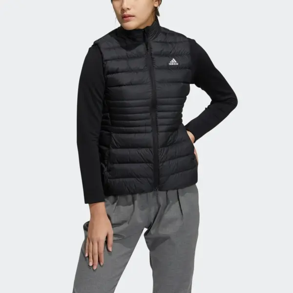 Adidas Puffer Vest With Stand Collar - Black
