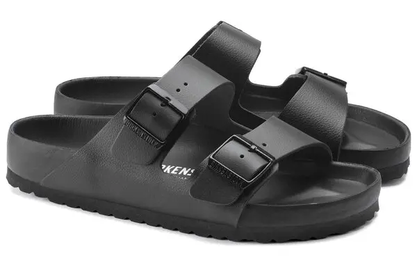 BIRKENSTOCK Arizona Leather Sandals - Black