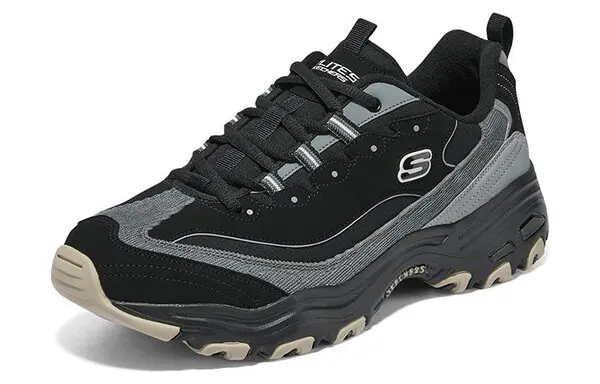 Sketchers D'lites 1.0 Marathon Sneakers - Black/grey