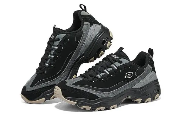 Sketchers D'lites 1.0 Marathon Sneakers - Black/grey