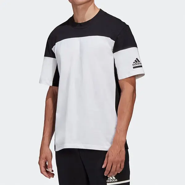 Adidas Zne Tee Running Gym Training Colorblock Short Sleeve