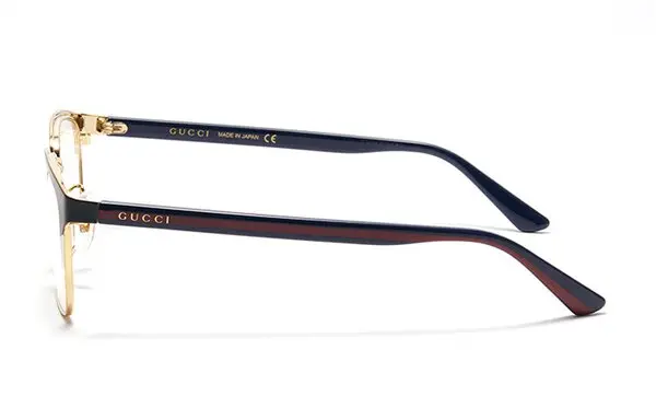 Gucci Black Frame Capsule Series Metallic Optical Frame Lens