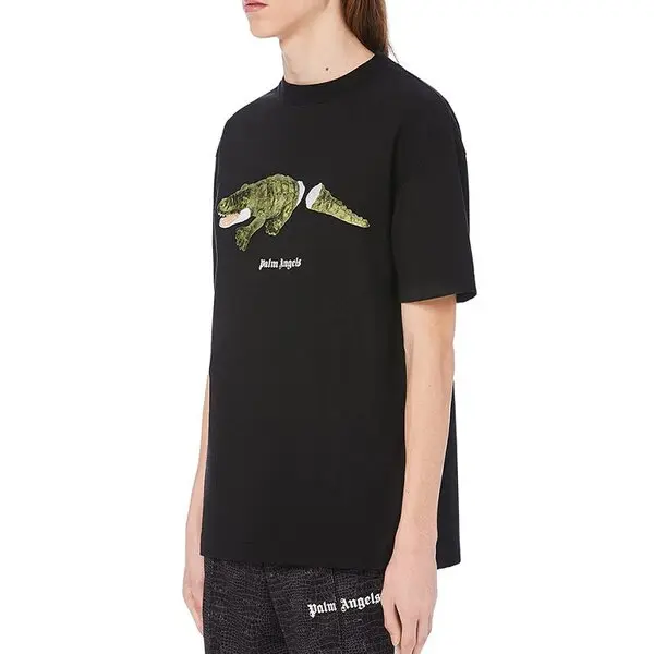 Palm Angels Printing Round Neck T-shirt