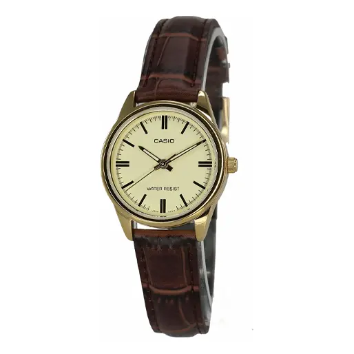 Casio Quartz Leather Watch - Brown