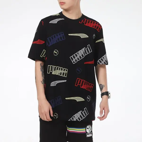 PUMA Solid Regular Fit T-shirt 'black