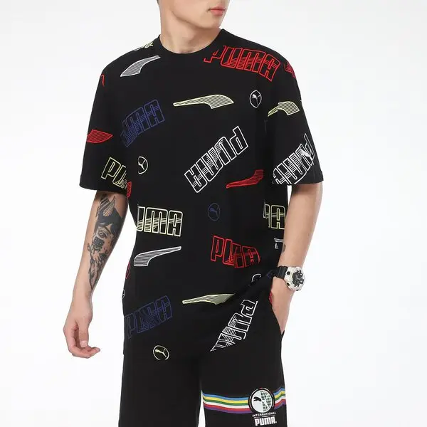 PUMA Solid Regular Fit T-shirt 'black