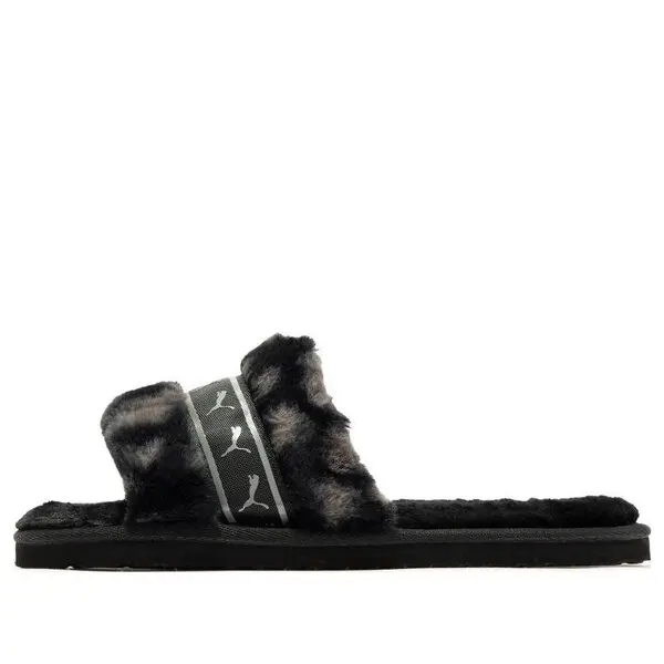 PUMA Fluff Remix Animal Bx Sandals - Black/gray
