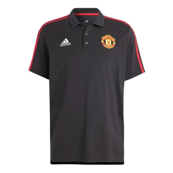 Adidas Manchester United Dna 3-stripe Polo Shirt 'black