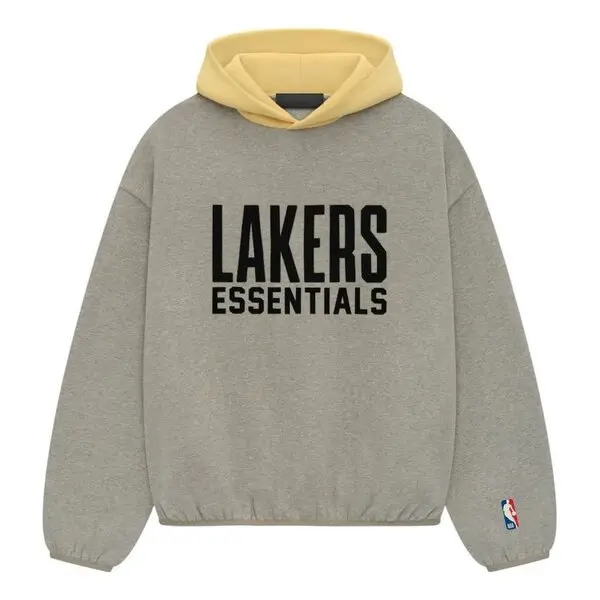 Fear Of God X Nba Lakers Hoodie - Warm Heather