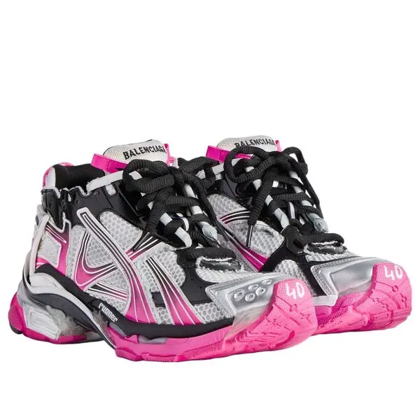 Balenciaga Runner Gradient Sneakers - White/pink/black