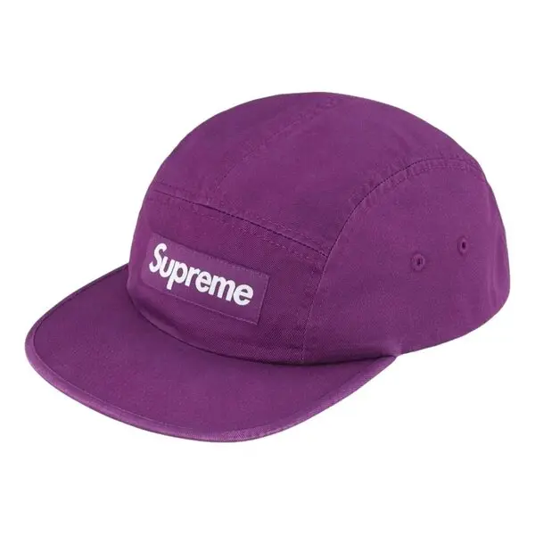 Supreme Ss26 Washed Chino Twill Camp Cap - Purple