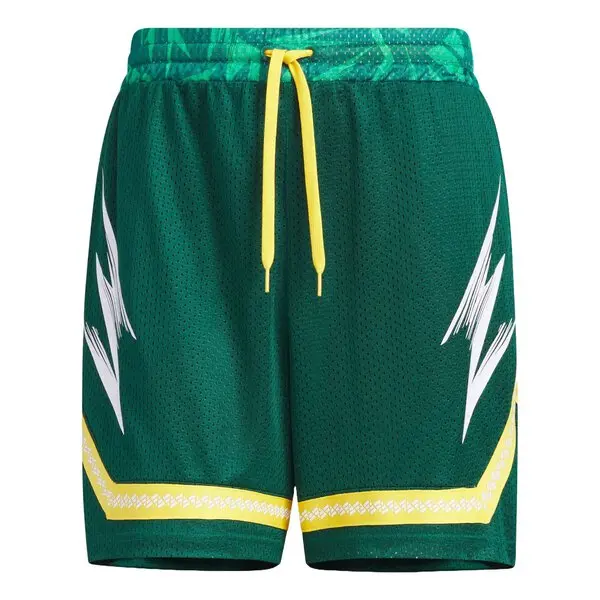 Adidas Basketball Graphic Shorts - Green/yellow