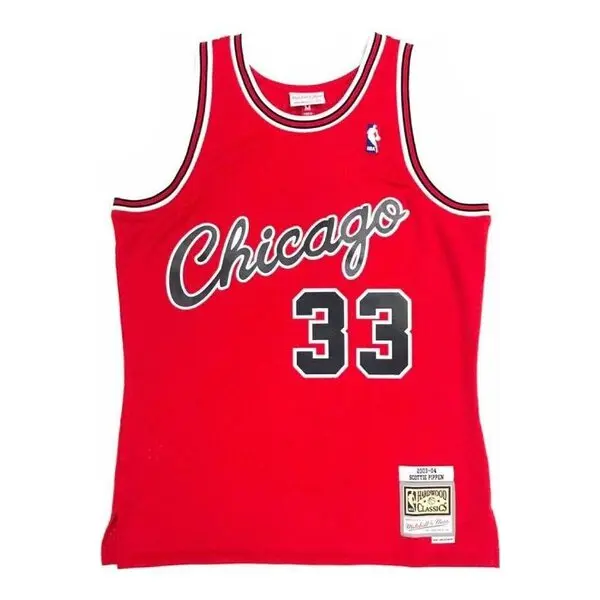 Mitchell & Ness Chicago Bulls Scottie Pippen 33 Retro Jersey - Red