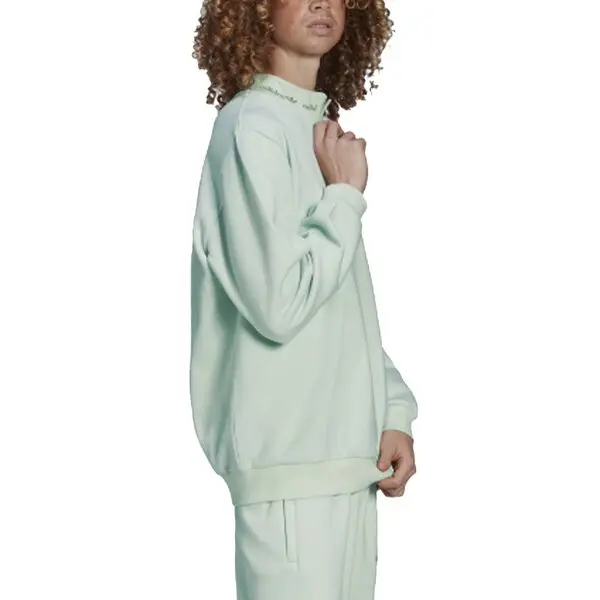 Adidas Originals Small Logo Solid Color Sports Pullover Light Green
