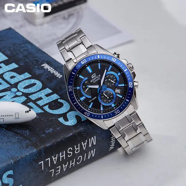 Casio Edifice Stainless Steel Analog Watch - Blue