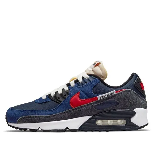 Nike Max 90 Se "running Club Deep Royal" Sneakers - Deep Royal/university Red/black