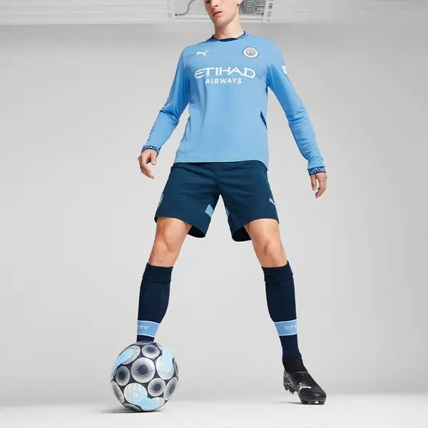 PUMA Manchester City 24/25 Home Long Sleeve Jersey - Blue/white