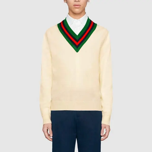 Gucci V-neck Wool Knit Jumper