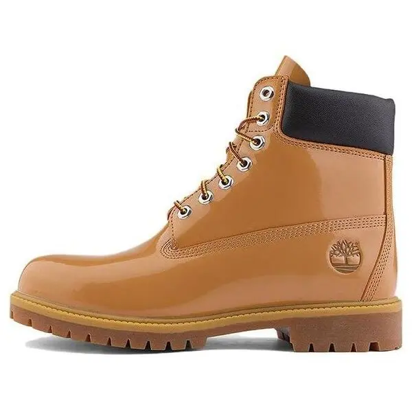 Timberland X Veneda Carter Inch Patent Leather Boots - Yellow/black