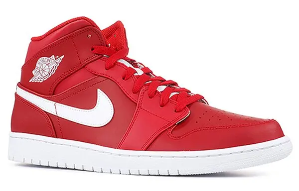 JORDAN 1 Retro Mid Sneakers - Red White