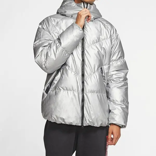 Nike Metallic Hooded Down Feather Jacket