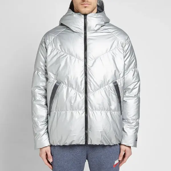 Nike Metallic Hooded Down Feather Jacket