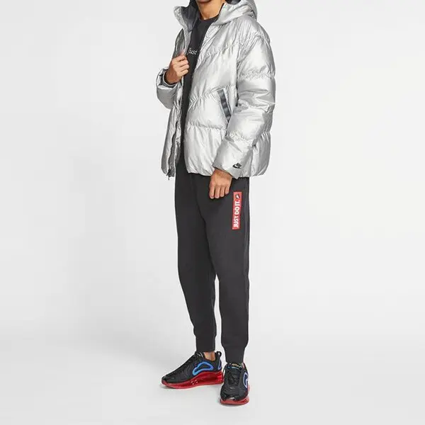 Nike Metallic Hooded Down Feather Jacket