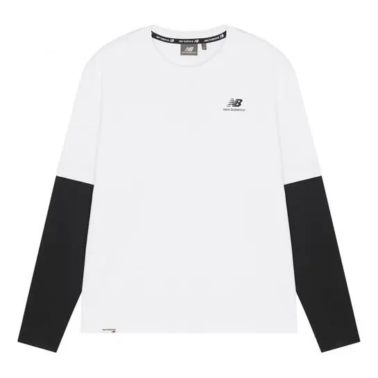 NEW BALANCE Long Sleeve Tee - White/black