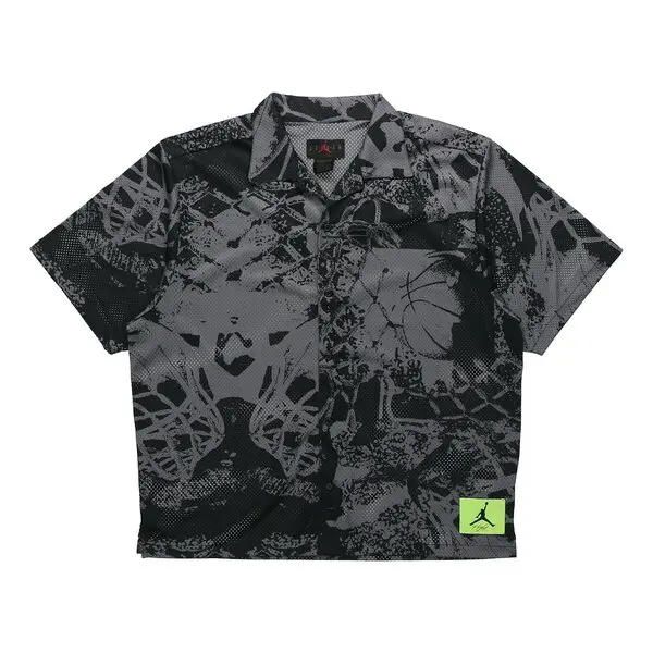 JORDAN Air Flight Short Sleeve Shirt - Black