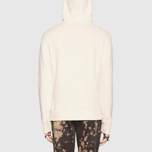 Gucci Vintage Double Ring Logo Printed Hooded Drawstring Sweatshirt