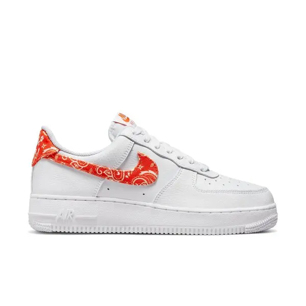 Nike Force 1 '07 "rush Orange Paisley" Sneakers - White/orange