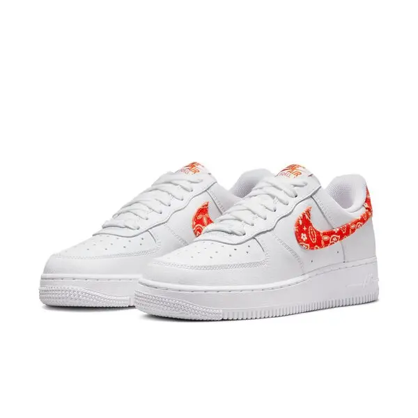 Nike Force 1 '07 "rush Orange Paisley" Sneakers - White/orange