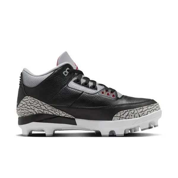 JORDAN 3 Mid Retro Mcs 'black Cement' Athletic Cleats - Black/cement Grey/white
