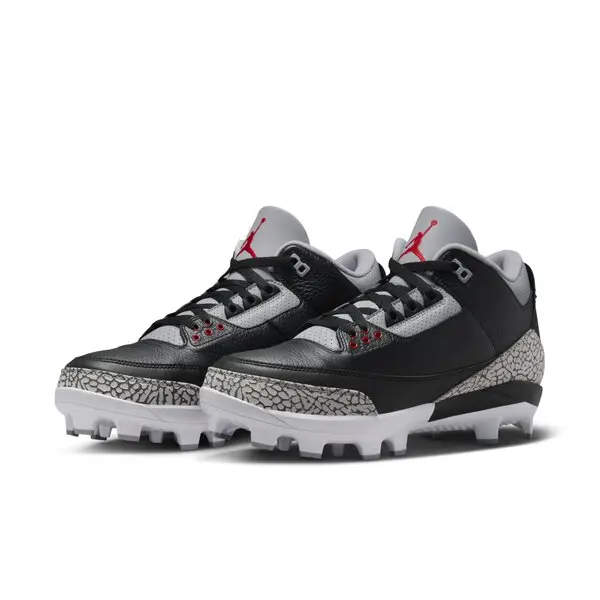 JORDAN 3 Mid Retro Mcs 'black Cement' Athletic Cleats - Black/cement Grey/white