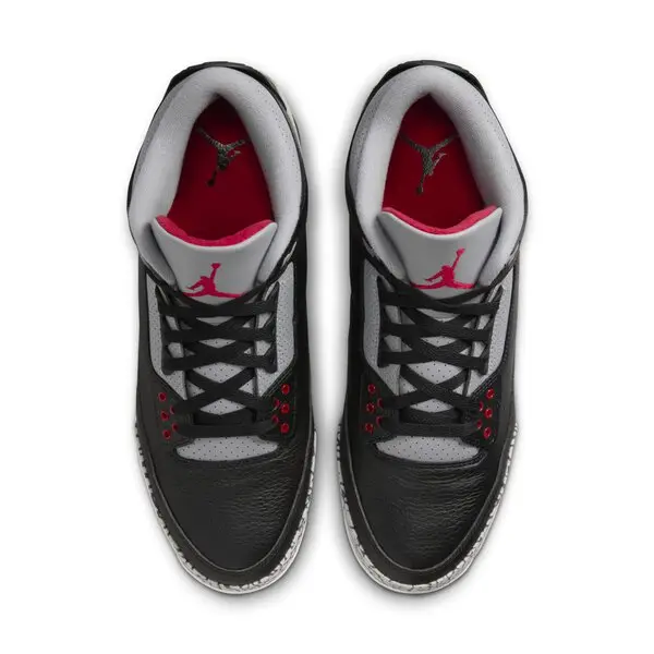 JORDAN 3 Mid Retro Mcs 'black Cement' Athletic Cleats - Black/cement Grey/white