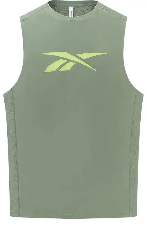REEBOK Sleeveless Athletic Tank Top - Green