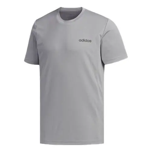 Adidas M D2m Pl Tee Training Sports Round Neck Gray