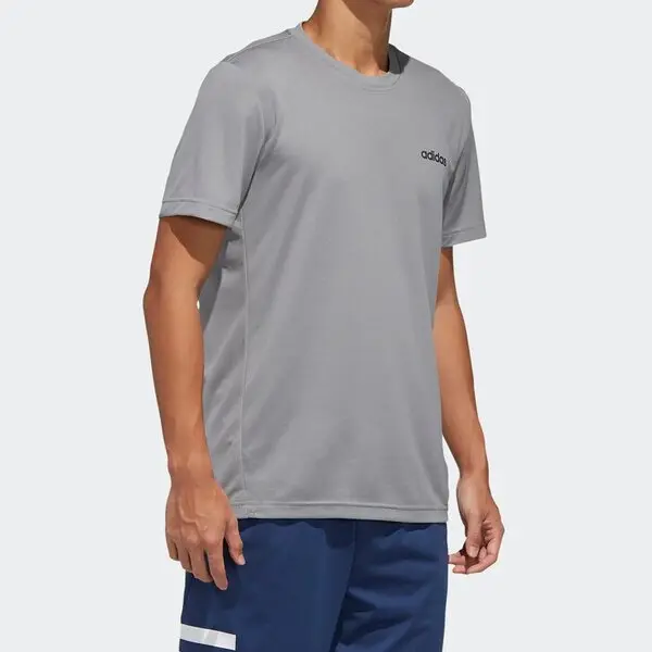 Adidas M D2m Pl Tee Training Sports Round Neck Gray