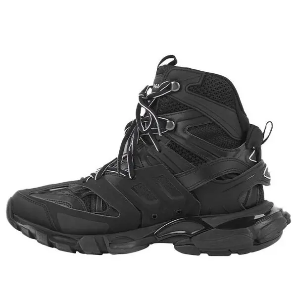 Balenciaga Track Hike High Top Sneakers - Black