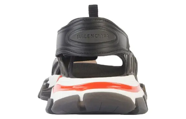 Balenciaga Track Sandals - Black/white/red