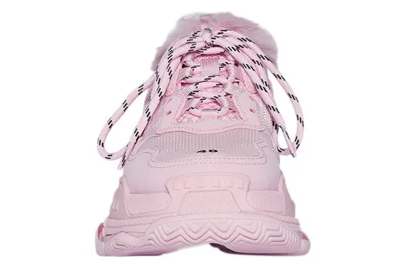 Balenciaga Triple S Fake Fur Sneakers