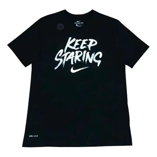 Nike Keep Staring Printed Short Sleeve Tee - Black