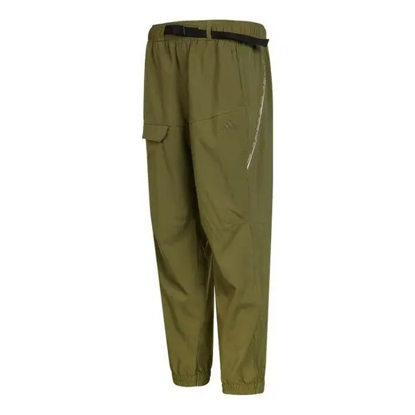 Adidas Solid Color Logo Casual Joggers/pants/trousers Autumn Green - Multi-color