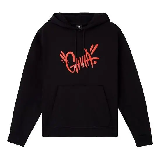 NEW BALANCE Graphic Print Hoodie - Black