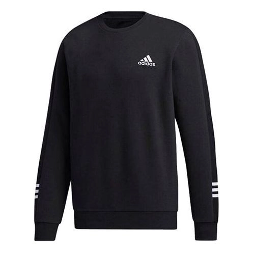 Adidas Logo Stamping Casual Sportswear Sweatshirt - Black