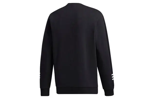 Adidas Logo Stamping Casual Sportswear Sweatshirt - Black